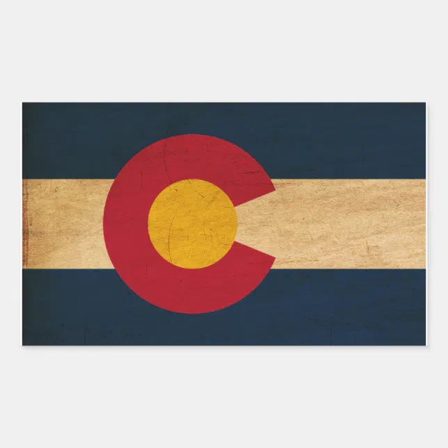 Colorado Flag Rectangular Sticker | Zazzle