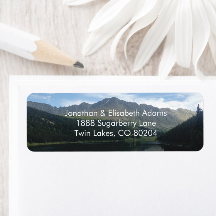 Colorado Majestic Mountains Return Address Label | Zazzle