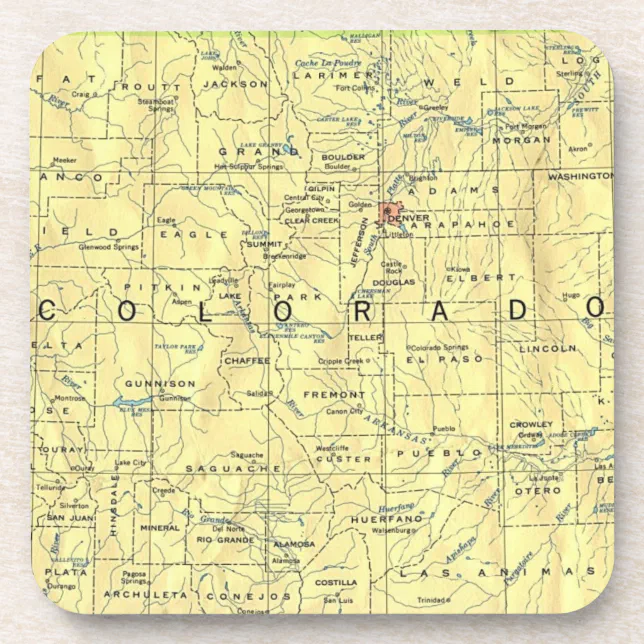 Colorado Map Coasters | Zazzle