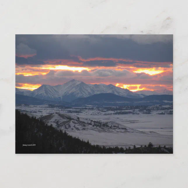 Colorado Mountain Sunset Postcard | Zazzle