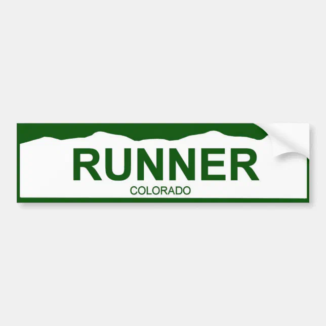 colorado plate new - RUNNER Bumper Sticker | Zazzle