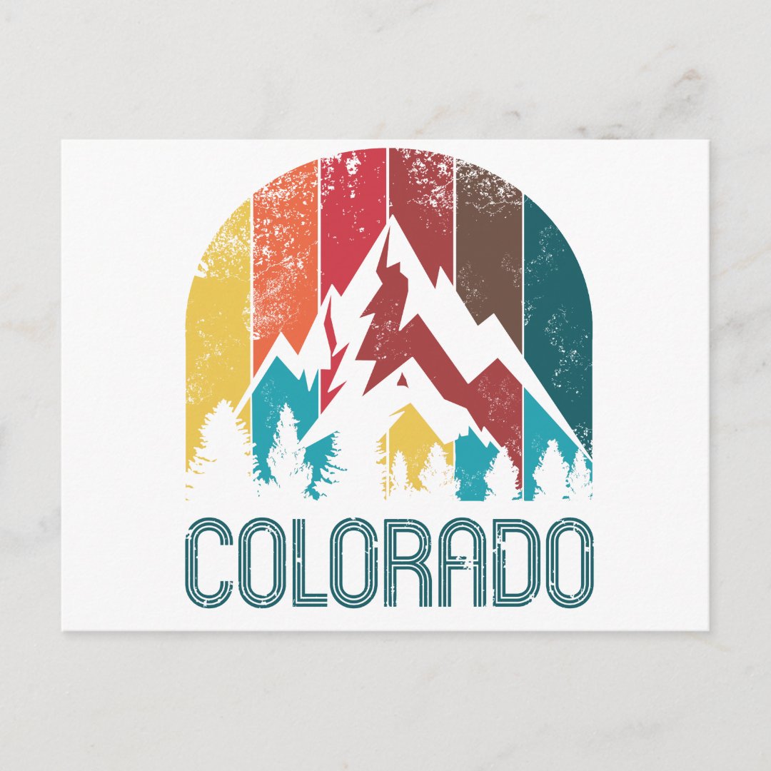 Colorado Retro Design Postcard | Zazzle