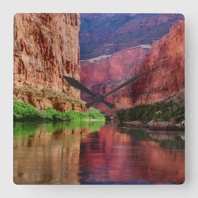 Colorado river in Grand Canyon, AZ Square Wall Clock | Zazzle