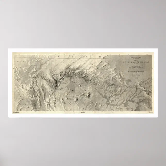 Colorado River Map 1858 Poster | Zazzle