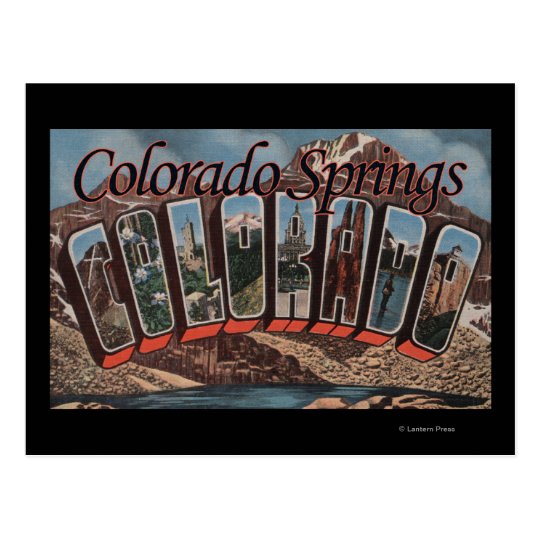 Colorado Springs, Colorado - Large Letter Scenes Postcard | Zazzle.com