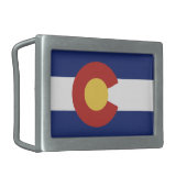 Colorado state flag belt buckle | Zazzle