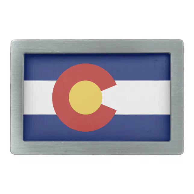 Colorado state flag belt buckle | Zazzle