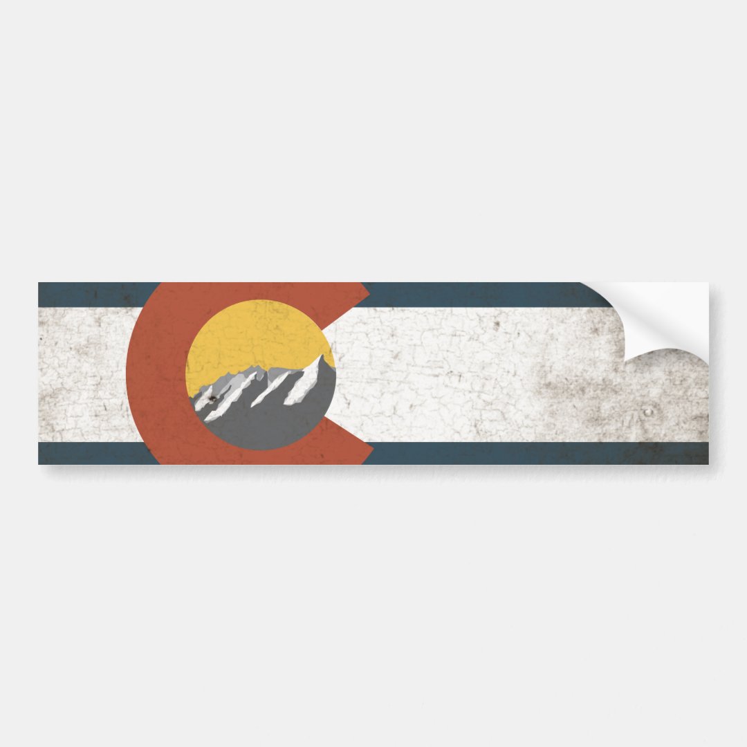 Colorado State Flag Bumper Sticker | Zazzle