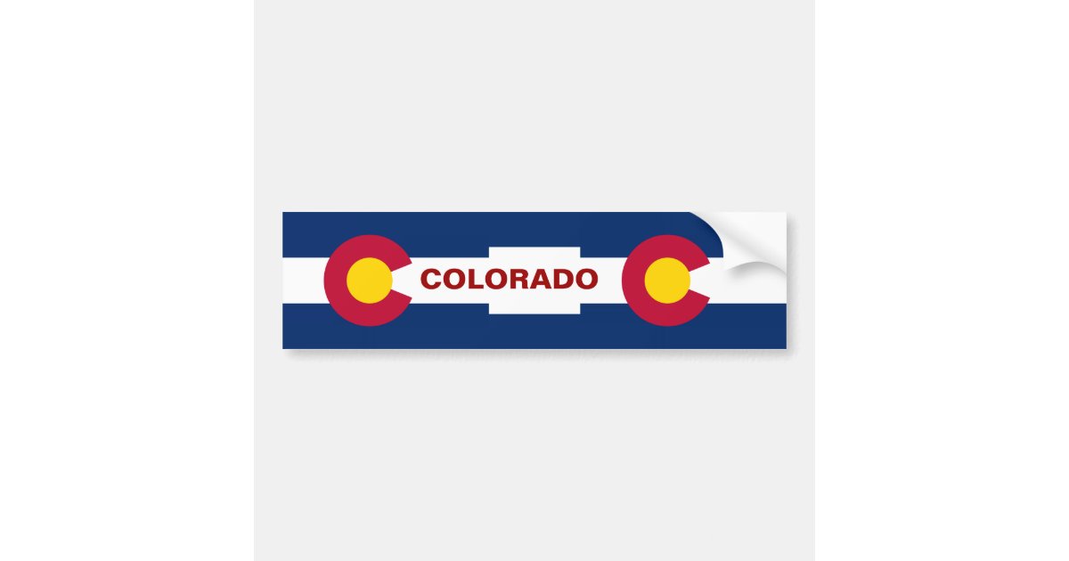 Colorado State Flag Bumper Sticker | Zazzle