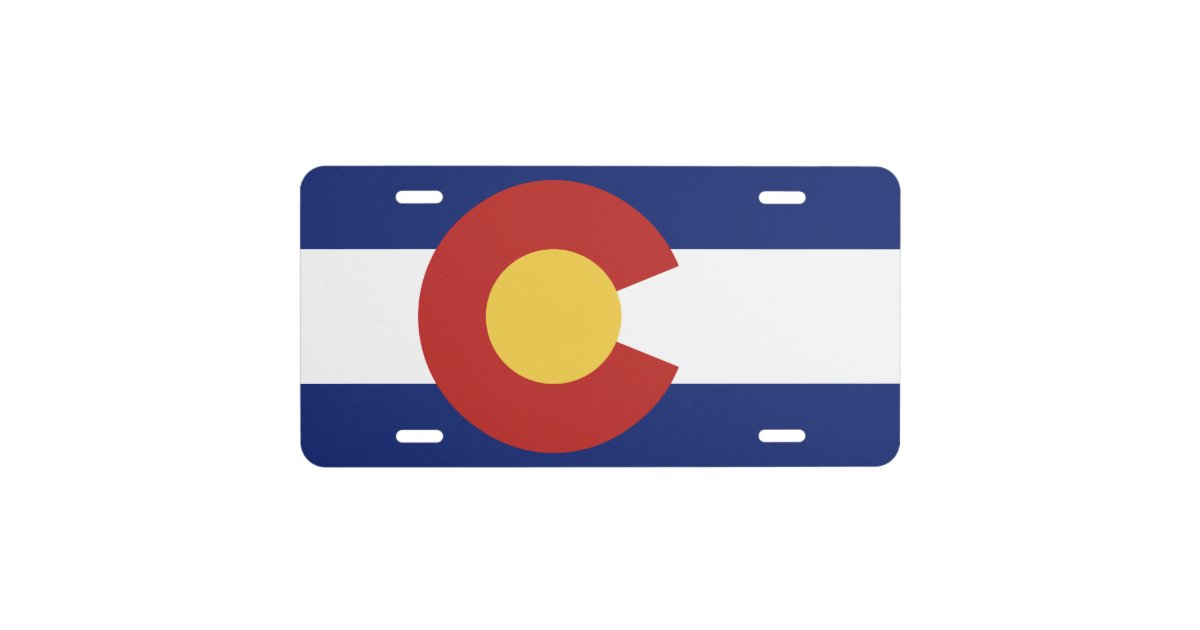Colorado state flag car license plate sign | Zazzle