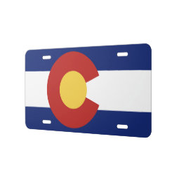 Colorado state flag car license plate sign | Zazzle