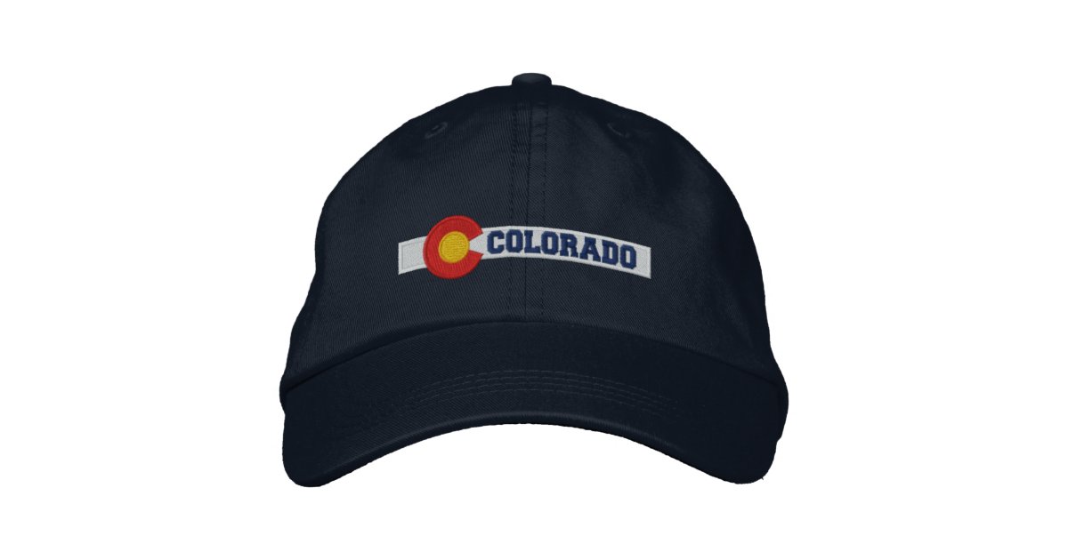 Colorado State Flag Design Embroidered Baseball Hat | Zazzle