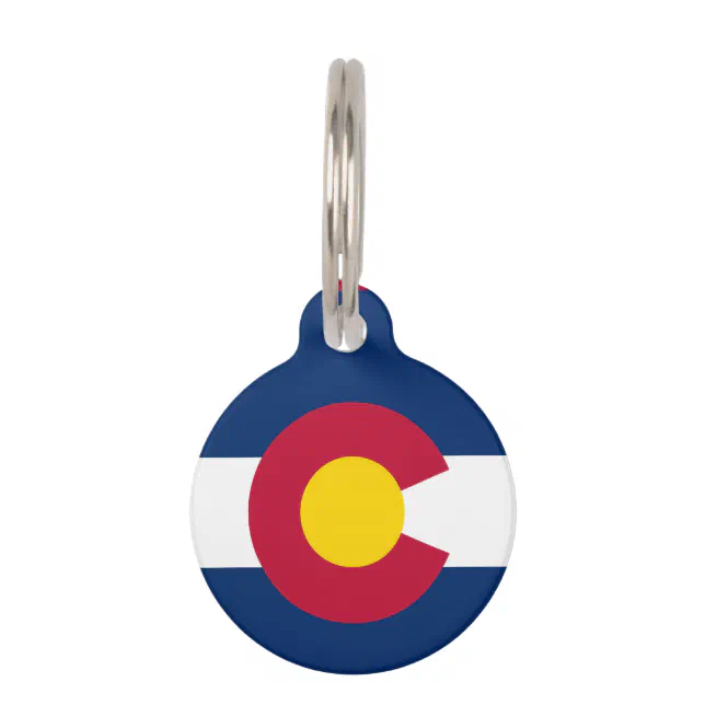 Colorado State Flag Pet Name Tag | Zazzle