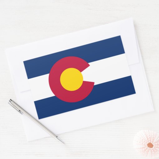 Colorado State flag Rectangular Sticker | Zazzle