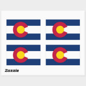 Colorado State flag Rectangular Sticker | Zazzle
