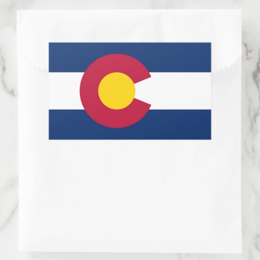 Colorado State flag Rectangular Sticker | Zazzle