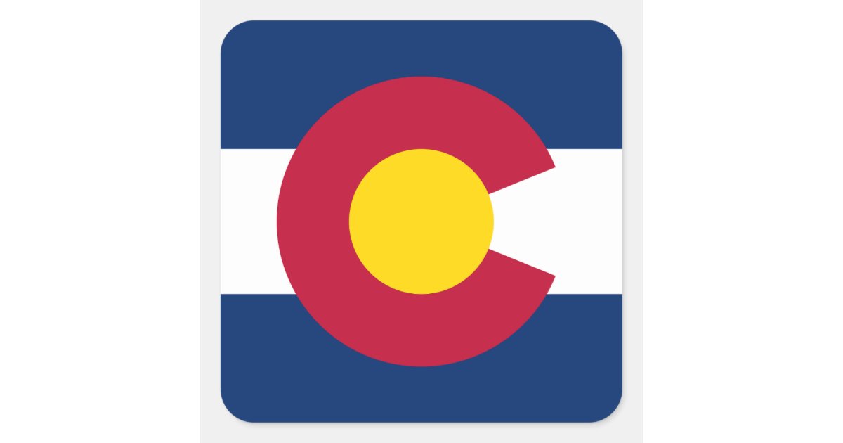 Colorado State Flag Square Sticker | Zazzle