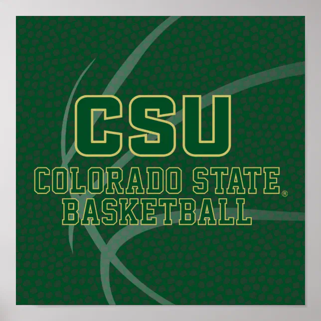 Colorado State University Basketball Poster | Zazzle