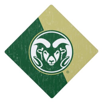 Colorado State University Color Block Distressed Graduation Cap Topper ...