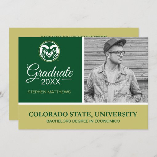 Colorado State University | Graduation Invitation | Zazzle