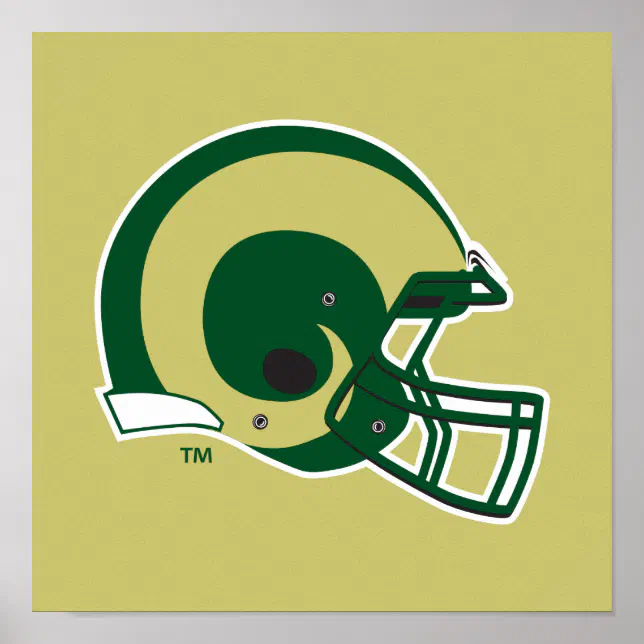 Colorado State University Helmet Mark Poster | Zazzle