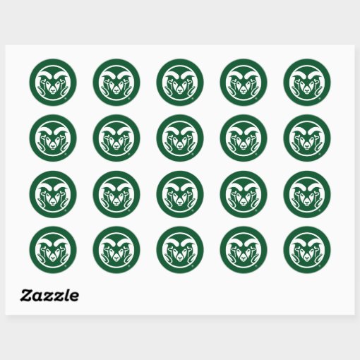 Colorado State University Logo Classic Round Sticker | Zazzle