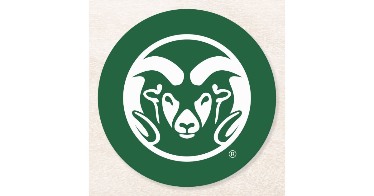 Colorado State University Logo Round Paper Coaster | Zazzle