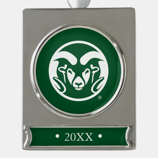Colorado State University Logo Silver Plated Banner Ornament | Zazzle