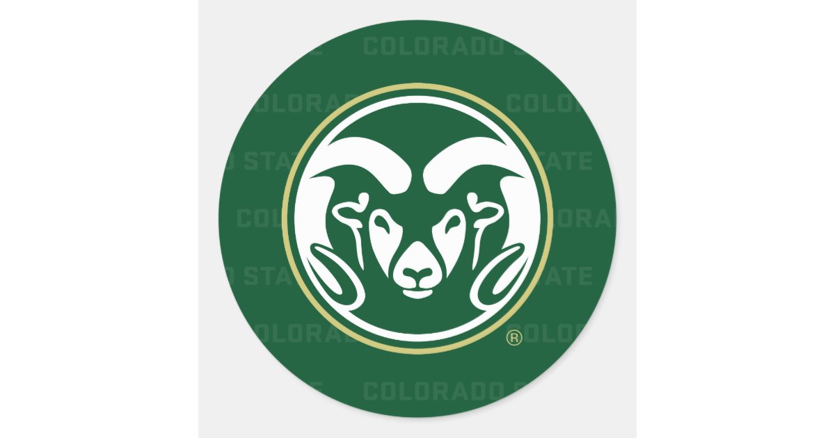 Colorado State University Logo Watermark Classic Round Sticker | Zazzle