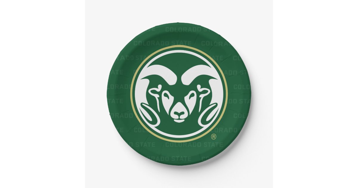 Colorado State University Logo Watermark Paper Plates | Zazzle