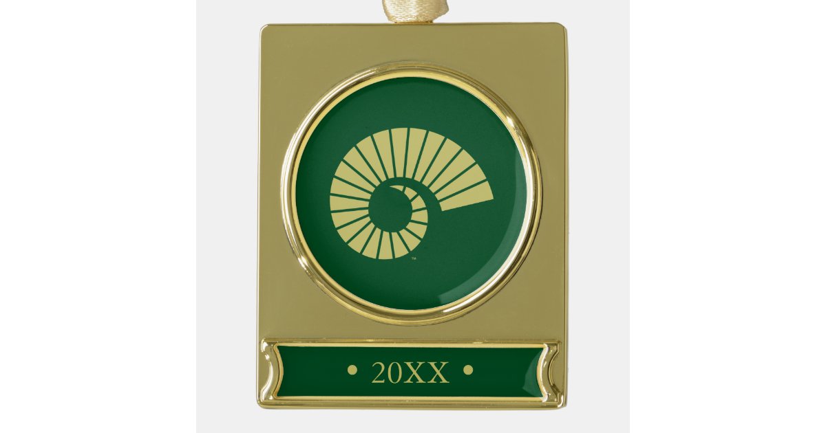 Colorado State University Ram Horn Gold Gold Plated Banner Ornament ...