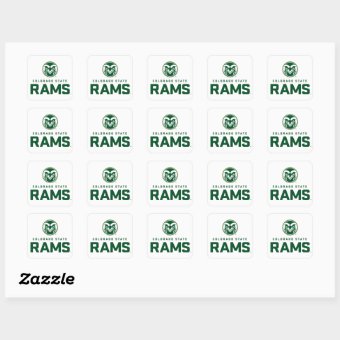 Colorado State University Rams Square Sticker | Zazzle