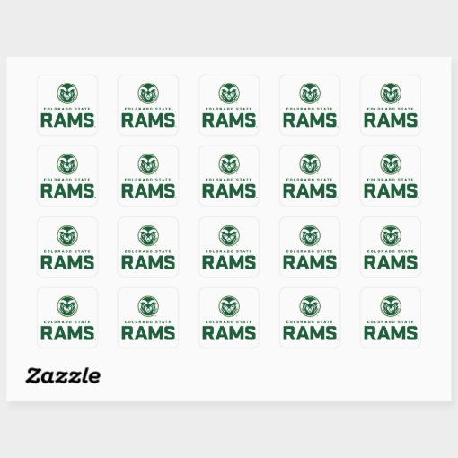 Colorado State University Rams Square Sticker | Zazzle