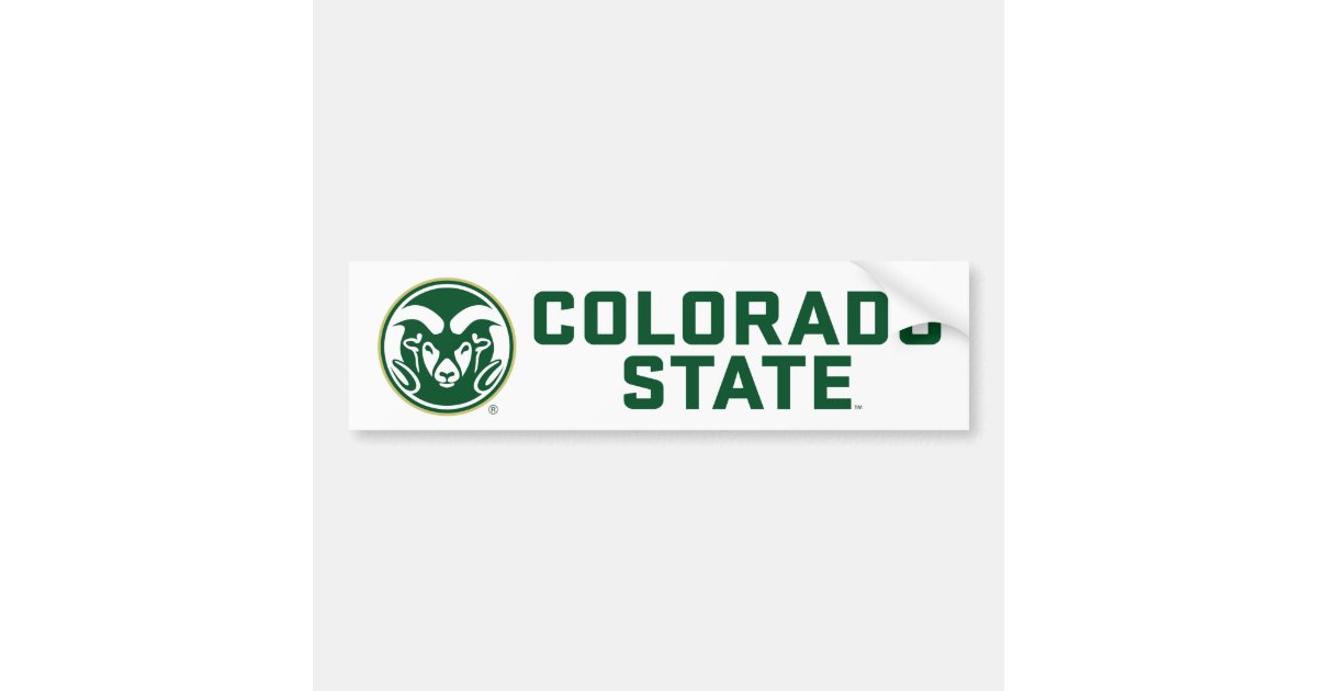 Colorado State University with Logo Bumper Sticker | Zazzle