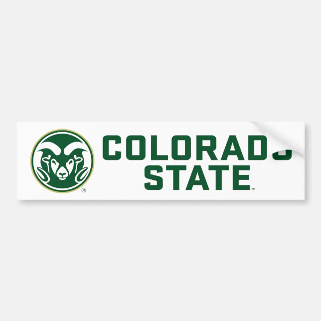 Colorado State University with Logo Bumper Sticker | Zazzle