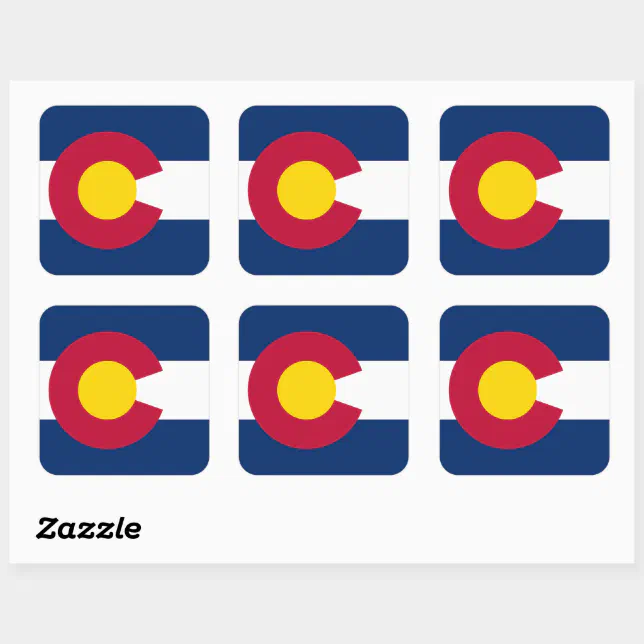 Colorado: The Centennial US State Flag Square Sticker | Zazzle