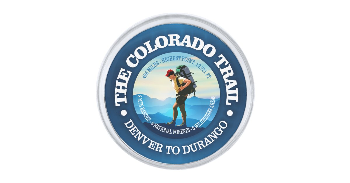 Colorado Trail (C) Silver Finish Lapel Pin | Zazzle