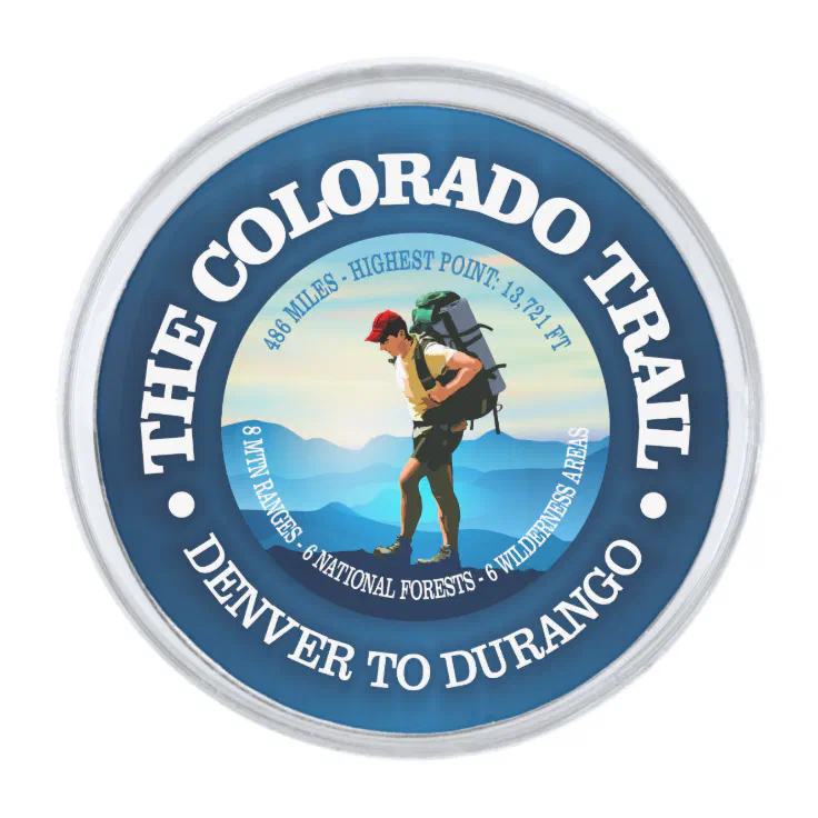 Colorado Trail (C) Silver Finish Lapel Pin | Zazzle