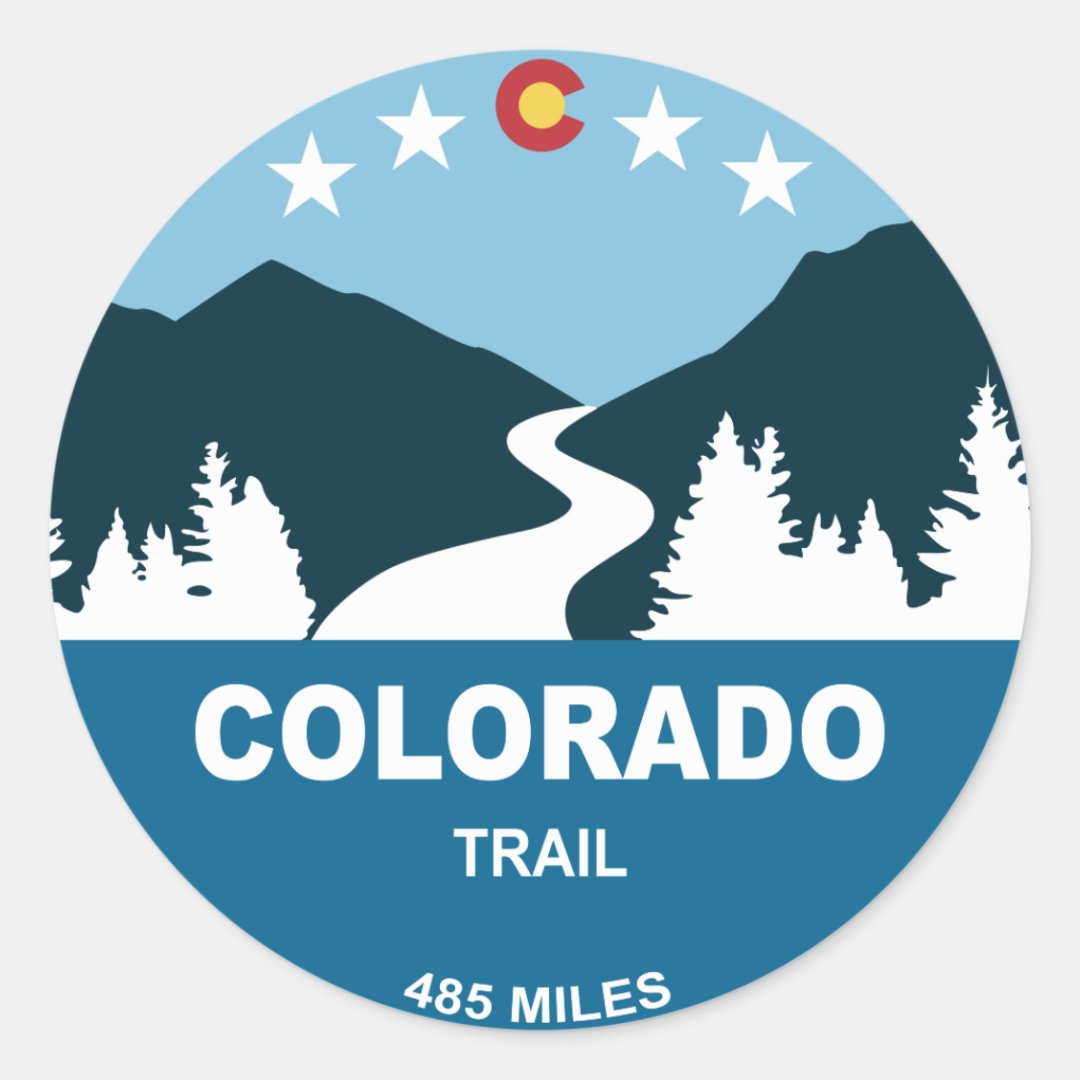 Colorado Trail Classic Round Sticker | Zazzle