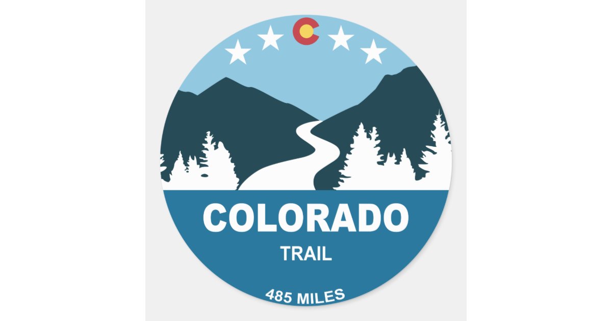 Colorado Trail Classic Round Sticker | Zazzle