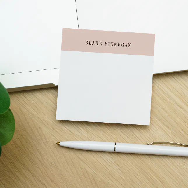 Colorblock Border | Personalized Post-it Notes | Zazzle