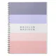 Colorblock Horizontal Stripe Peach & Purple Notebook | Zazzle