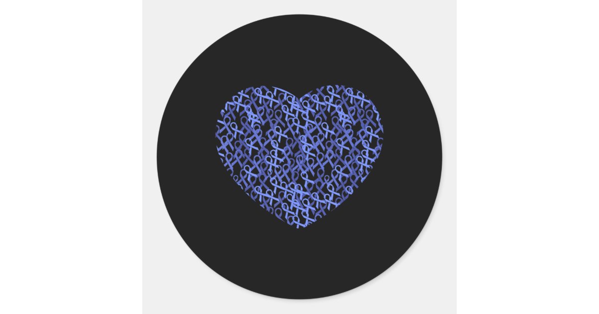Colorectal Colon Cancer Awareness Blue Ribbon Classic Round Sticker ...