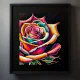 Colored Chalk Drawing of a Rose Poster | Zazzle