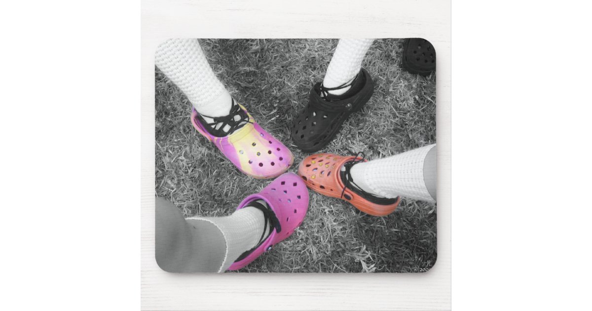 Colored Crocs & Soft Shoes Mousepad | Zazzle