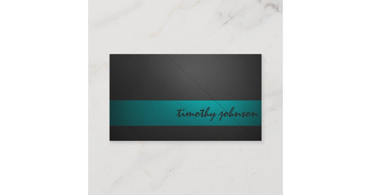 Colored Leather in Teal Business Card | Zazzle