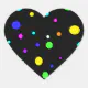 Colored Orbs-heart sticker | Zazzle