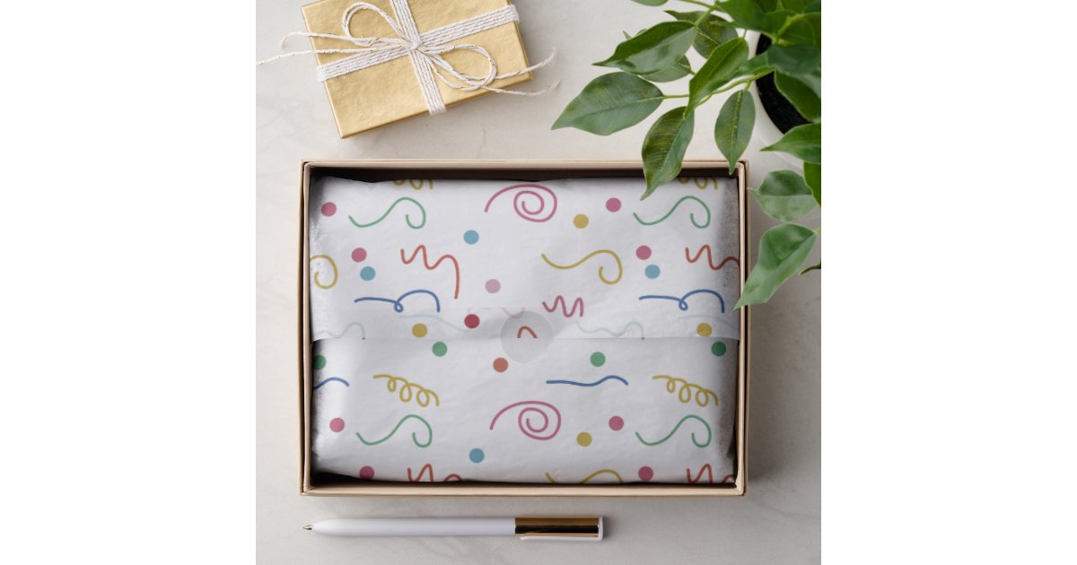 Colored Party Confetti Pattern Tissue Paper | Zazzle