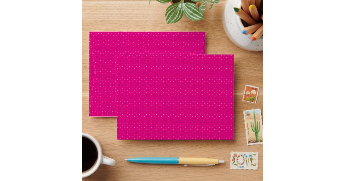 Colored & Patterned Envelopes | Hot Pink, Blush | Zazzle