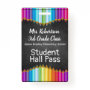 Colored Pencils Bathroom / Hall Pass Badge | Zazzle
